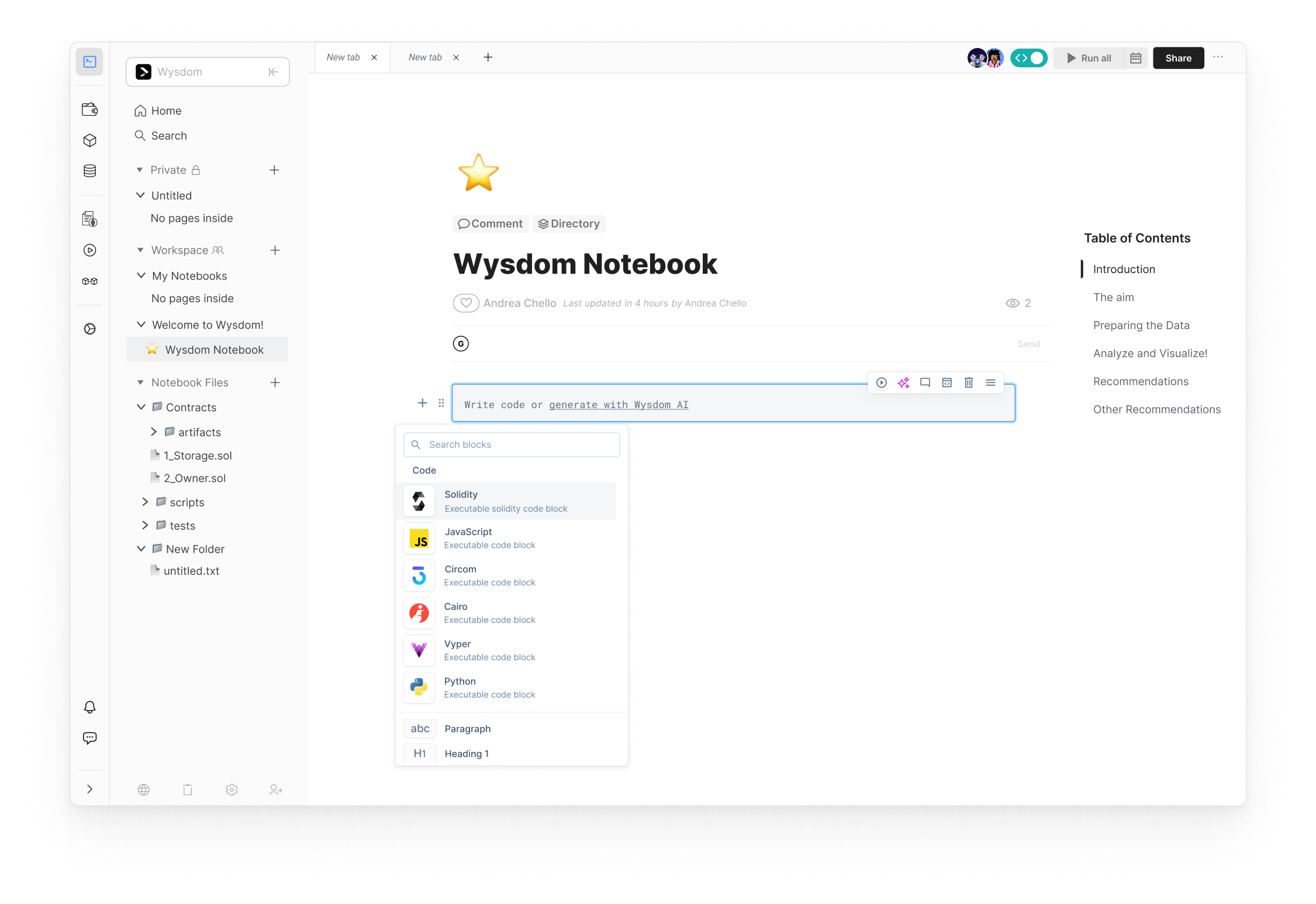 Wysdom - An all-in-one AI-powered Notion-like platform for web3 ...